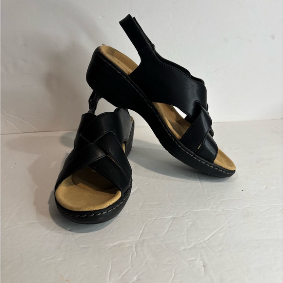 Clarks | Shoes | Clarks Merliah Echo Heeled Sandals | Poshmark